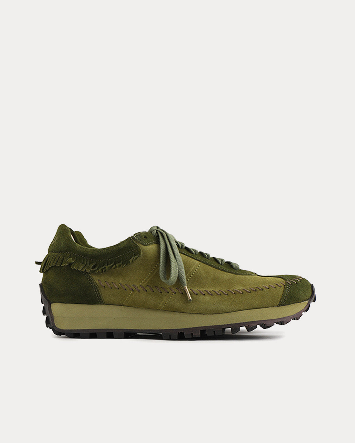 Visvim Walpi Runner Olive Low Top Sneakers - Sneak in Peace