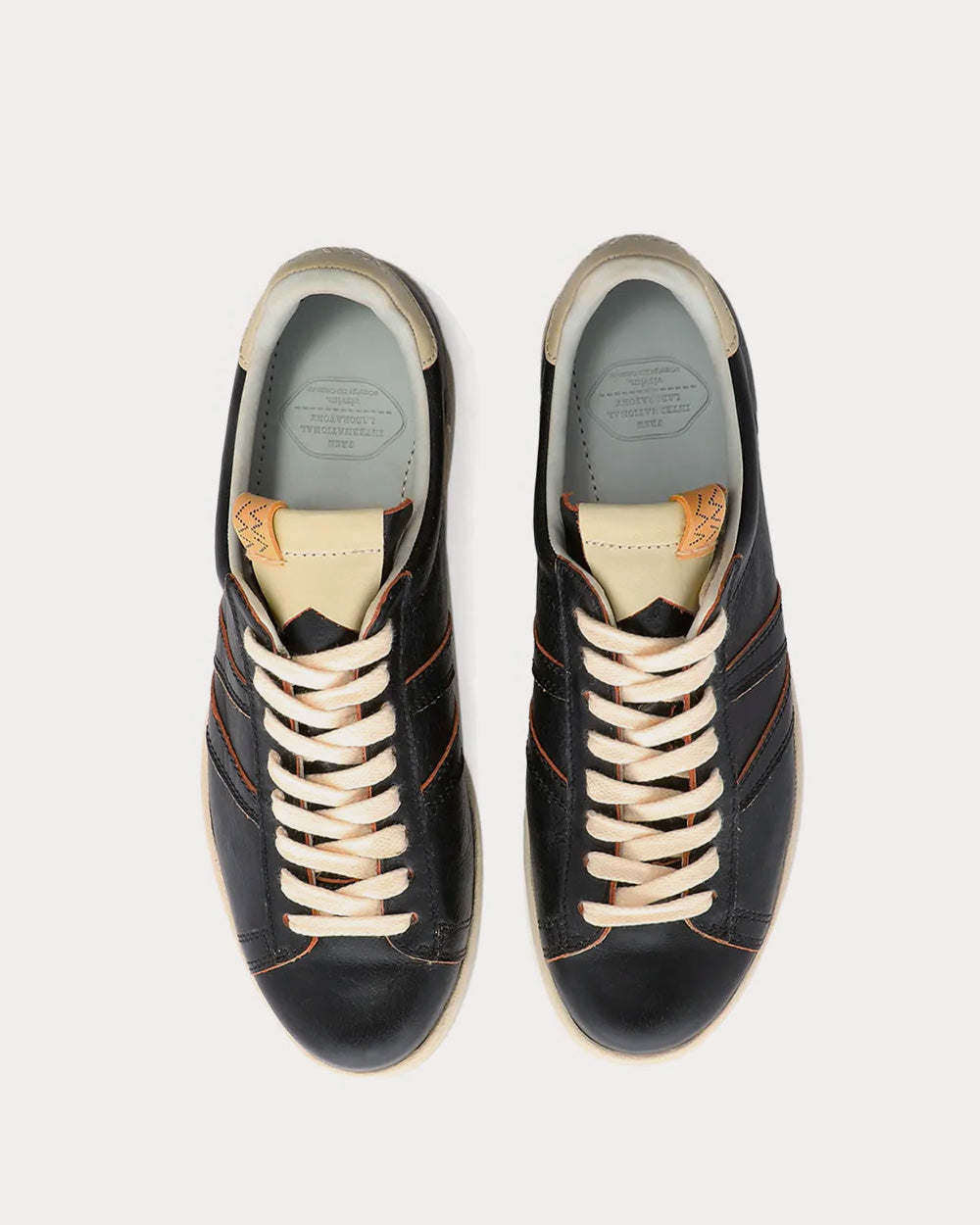 Visvim Men's Corda-Folk Black Low Top Sneakers
