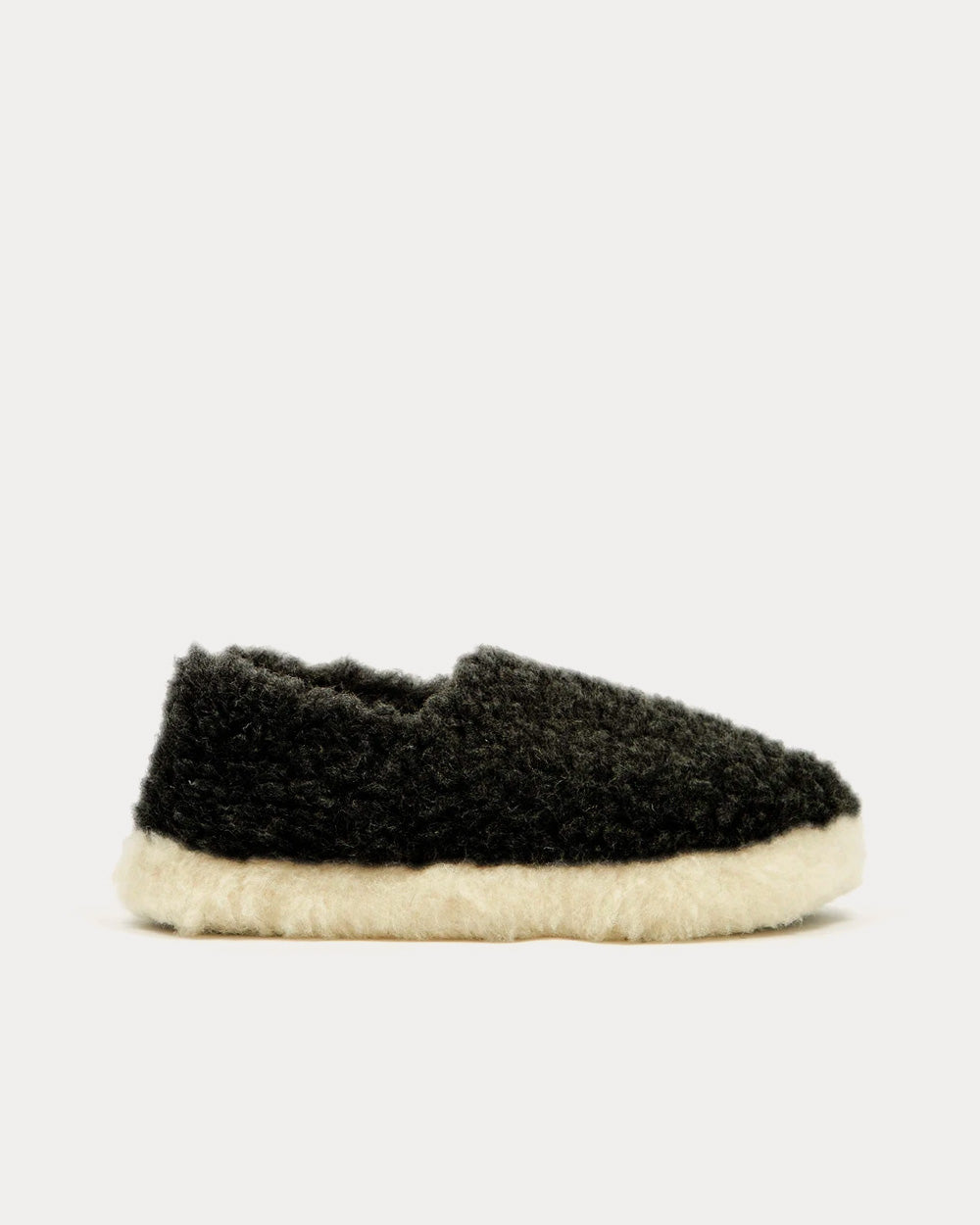 Buy Yoko Wool Unisex Siberian Wool Black Slip Ons