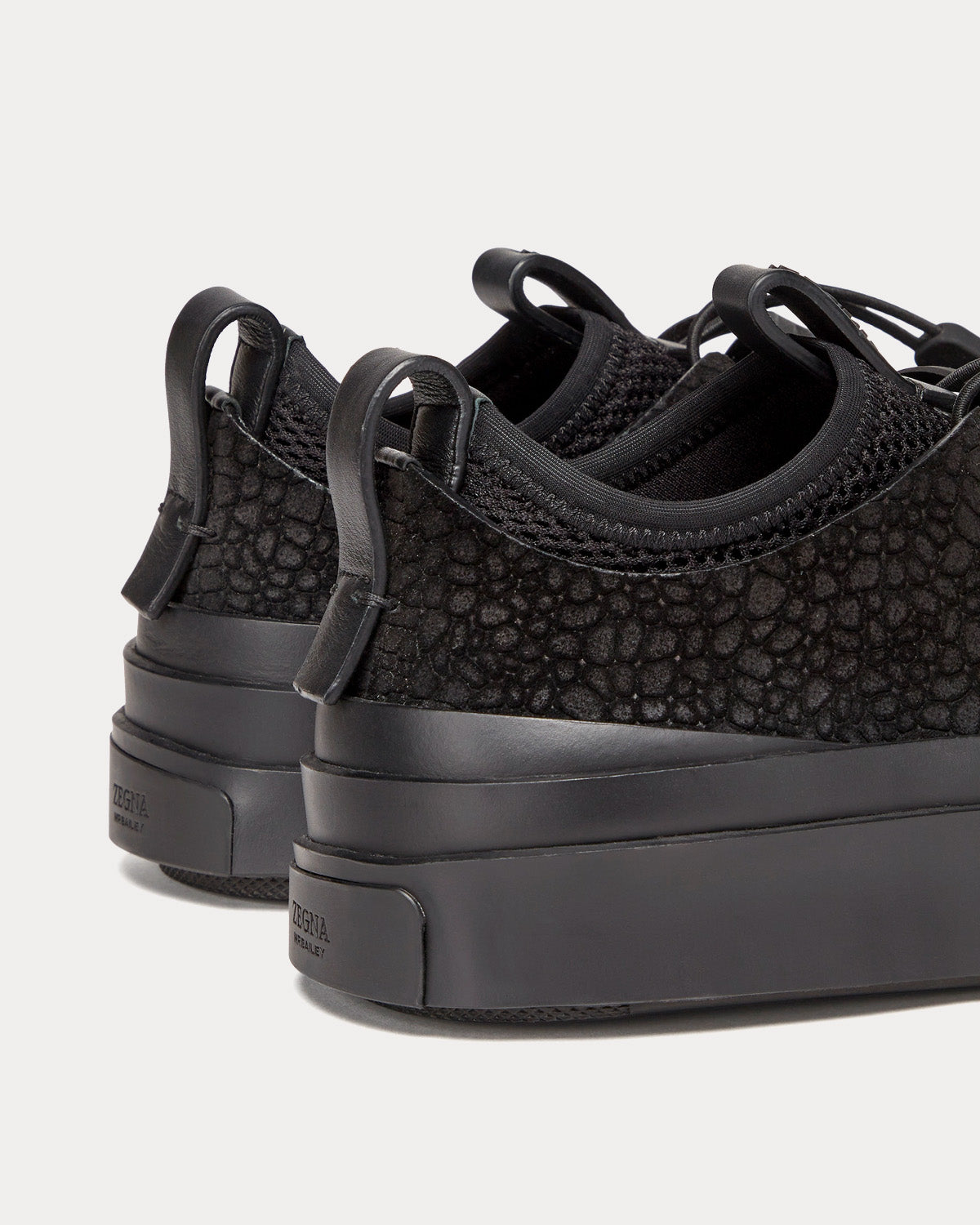 Zegna x Mr Bailey Triple Stitch Suede Black Low Top Sneakers - Sneak in ...
