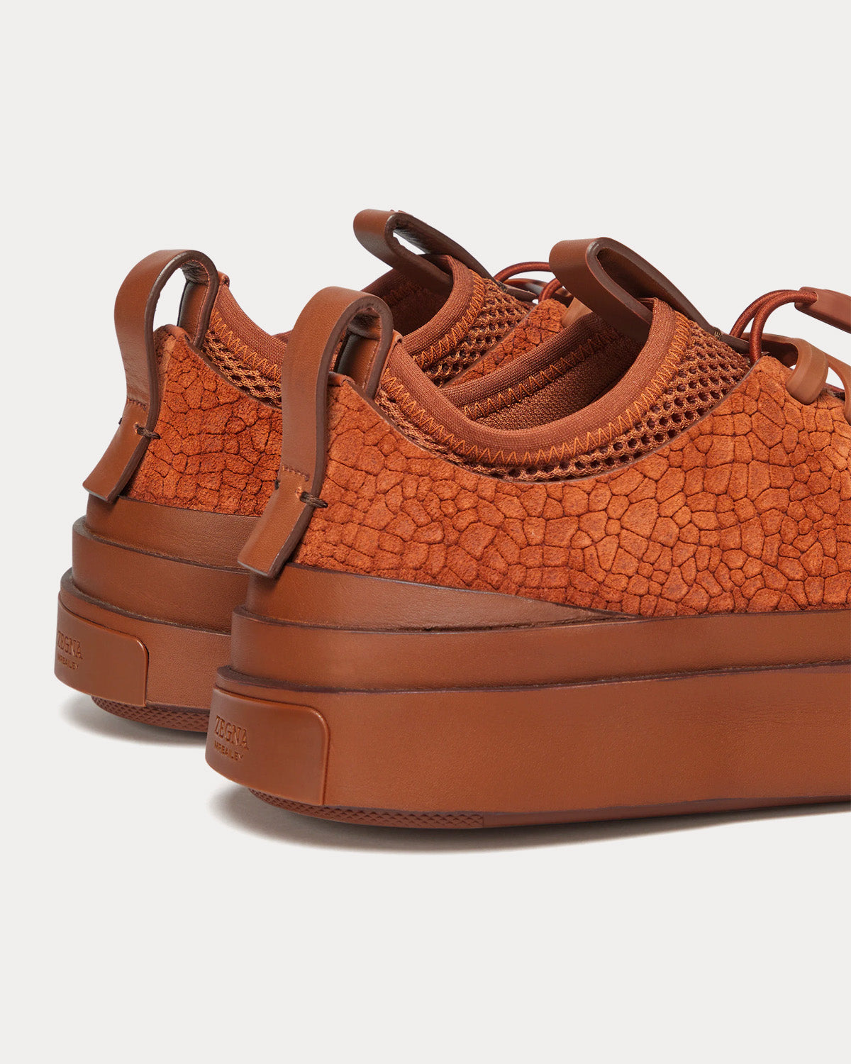 Zegna x Mr Bailey Men's Triple Stitch Suede Vicuna Color Low Top ...